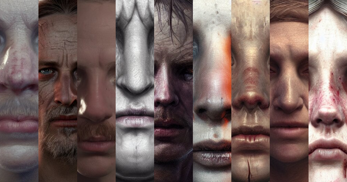 Lexica - A realistic human face by seb mckinnon, cgsociety, unreal engine