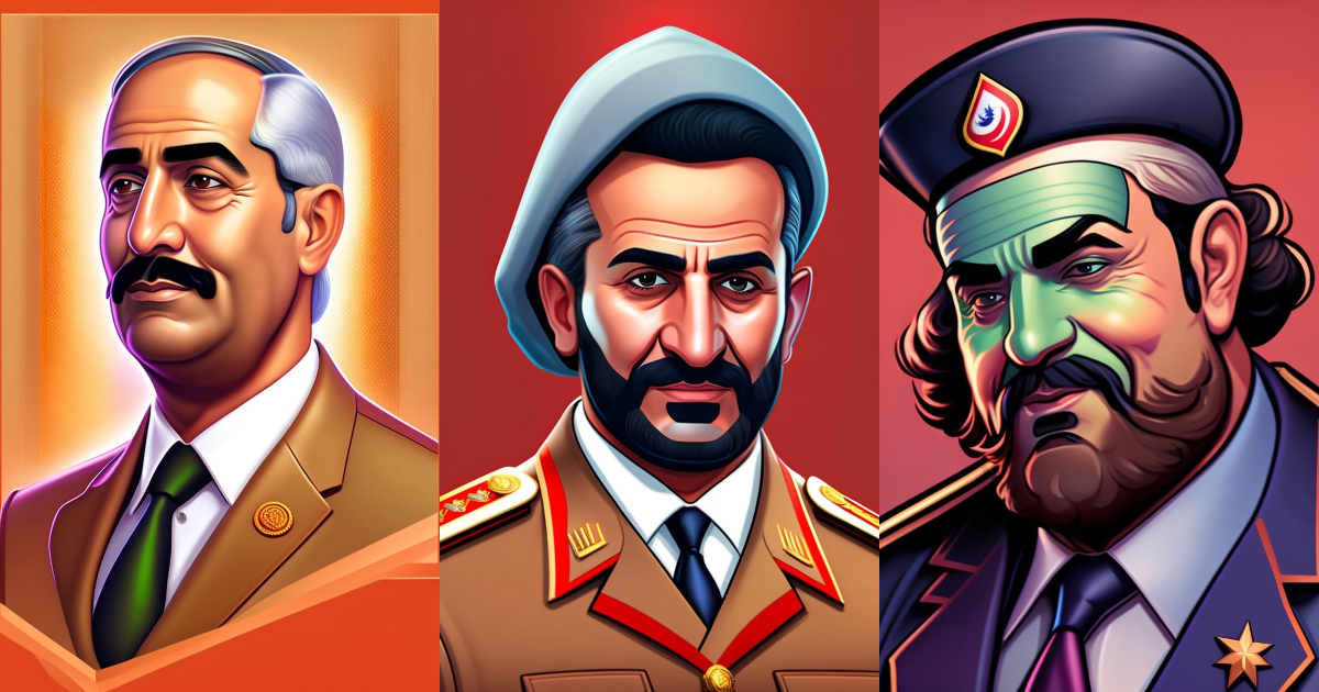 Lexica - A comic style illustration of Hamid Mahmoud - the chairman of ...