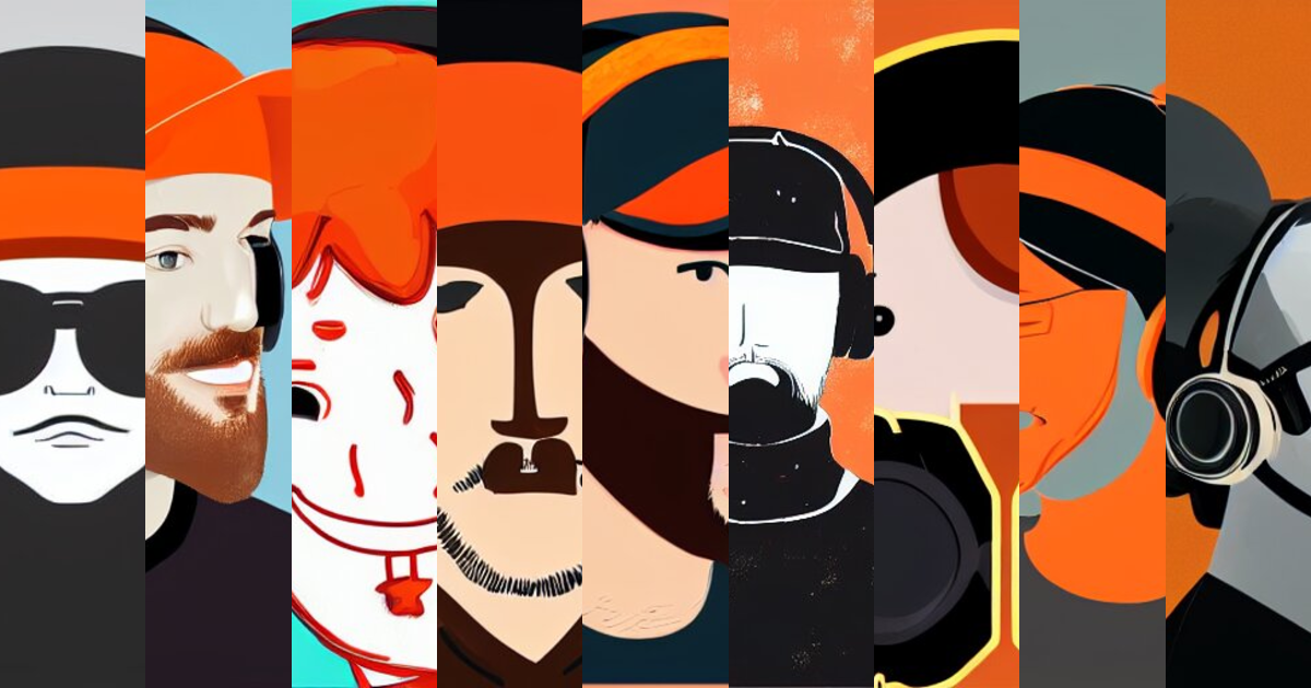 Lexica - Streamer on twitch with black hat, stubble, ginger hair ...