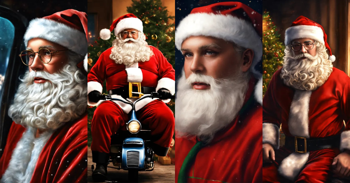 Lexica - Santa speed, photo realistic