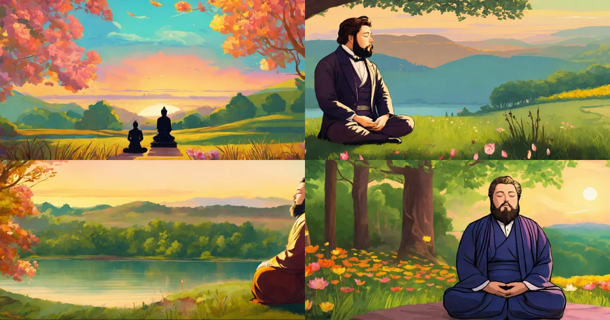 Lexica - Charles Spurgeon, colorful illustration. He's depicted ...