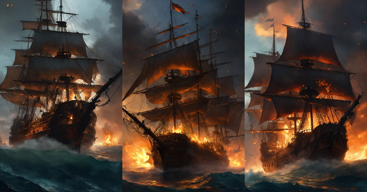 Lexica - Breathtaking Epic Pirate Ships Battle on the sea, master and ...