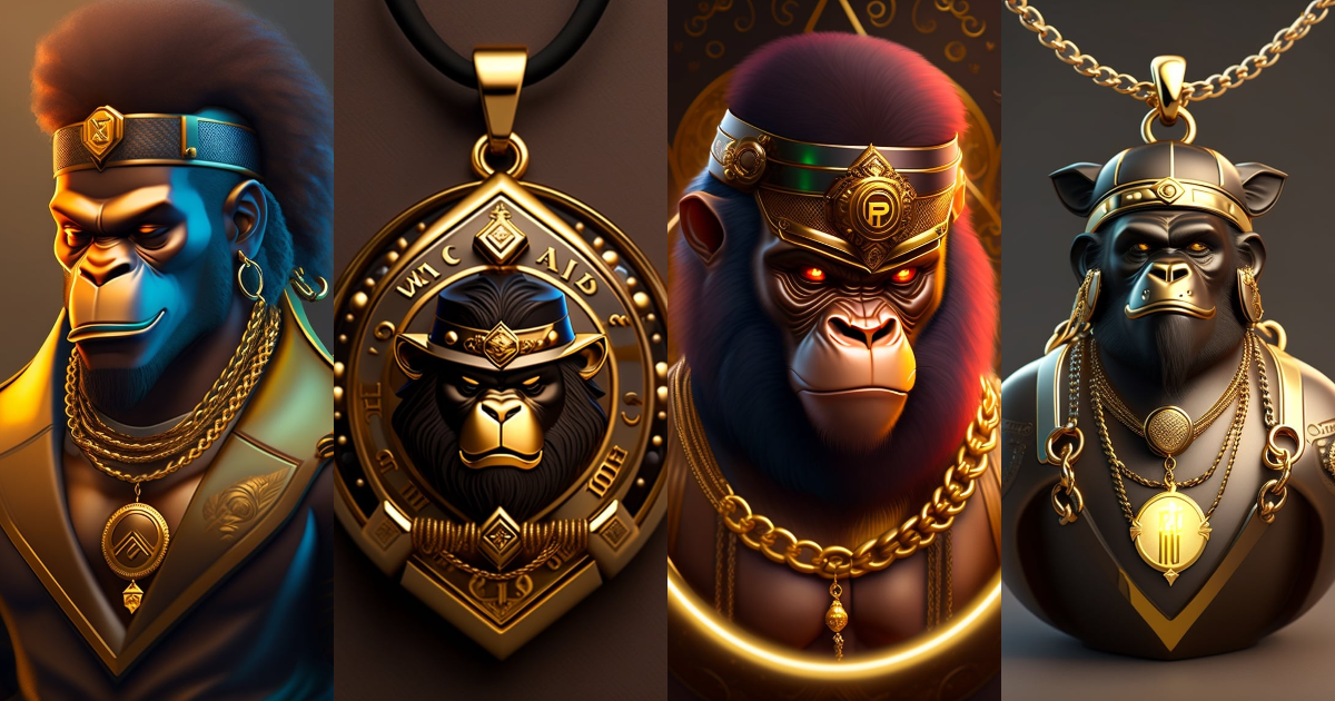 Lexica - A steampunk rapper ape,cyberpunk with chains and the name Wilz ...