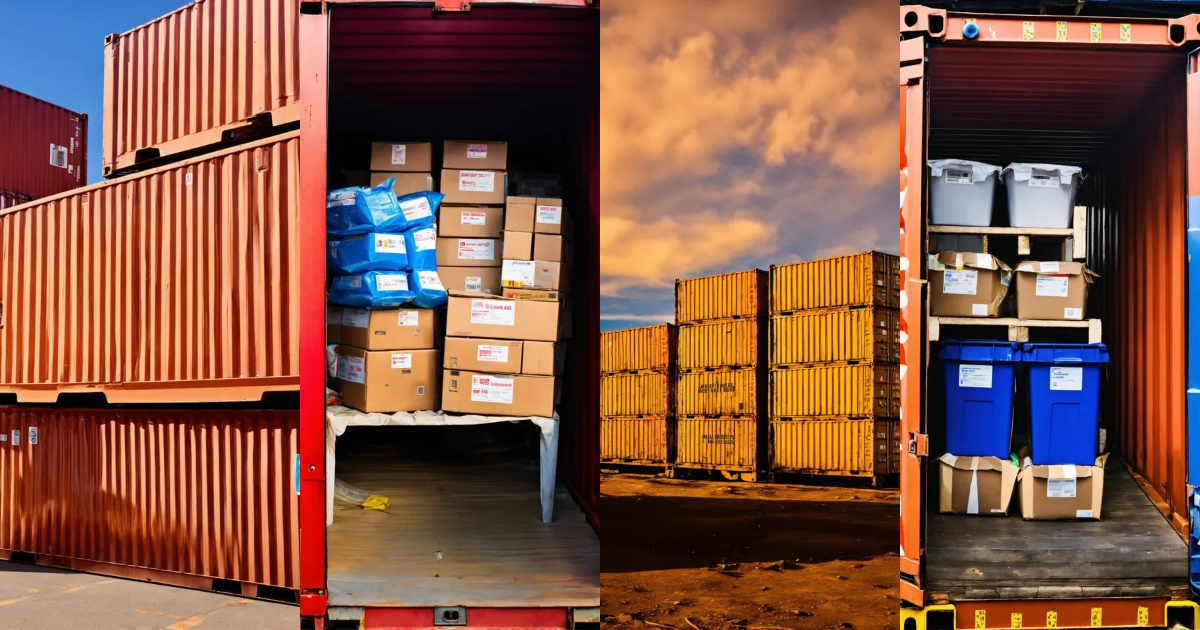 Lexica - Containers of medical and food relief aid.