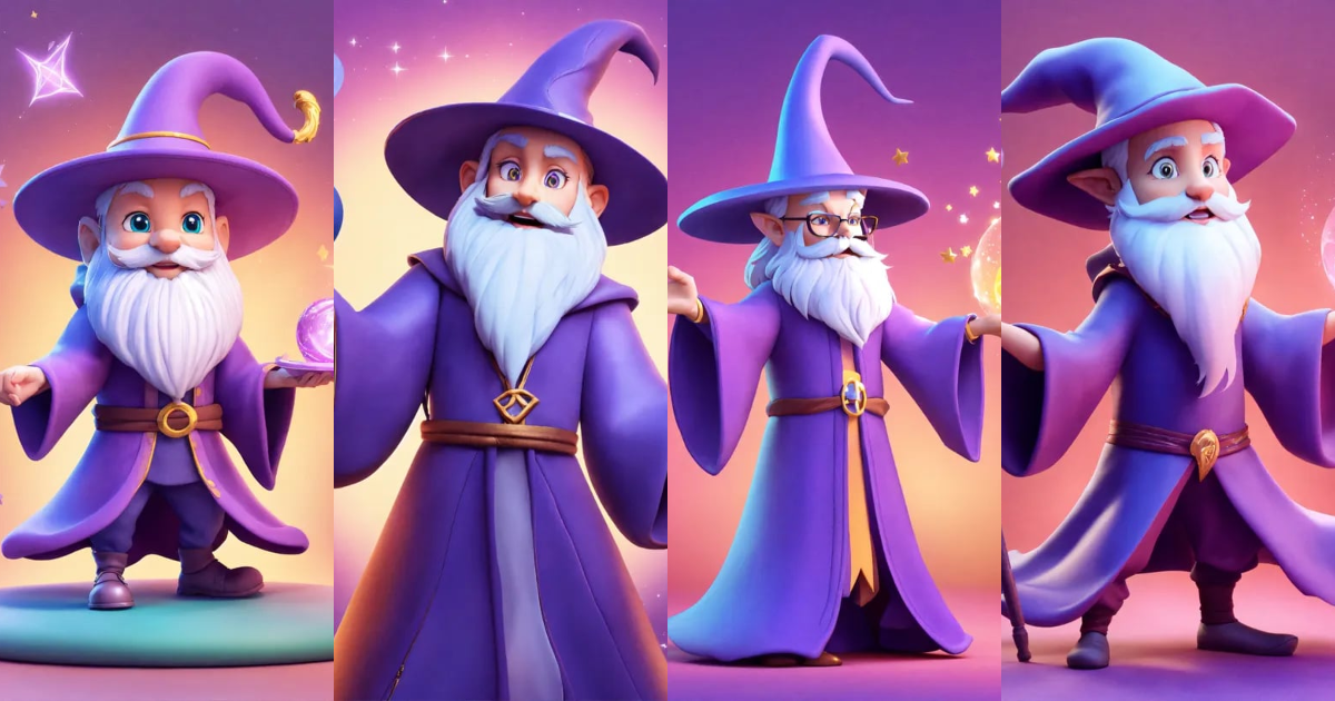 Lexica - Wizard casting a spell, iOS avatar character, cartoon, 3D ...