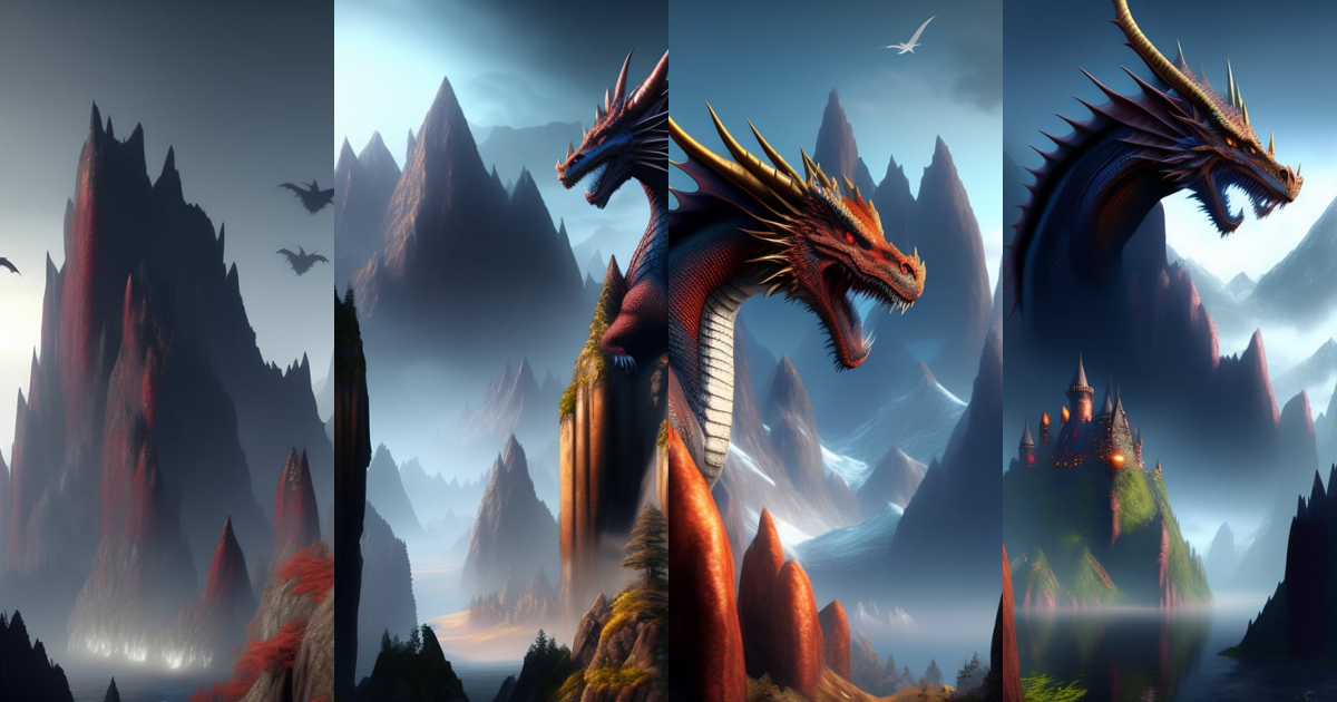 Lexica - A digital image of a realistic and terrifying dragon in a ...