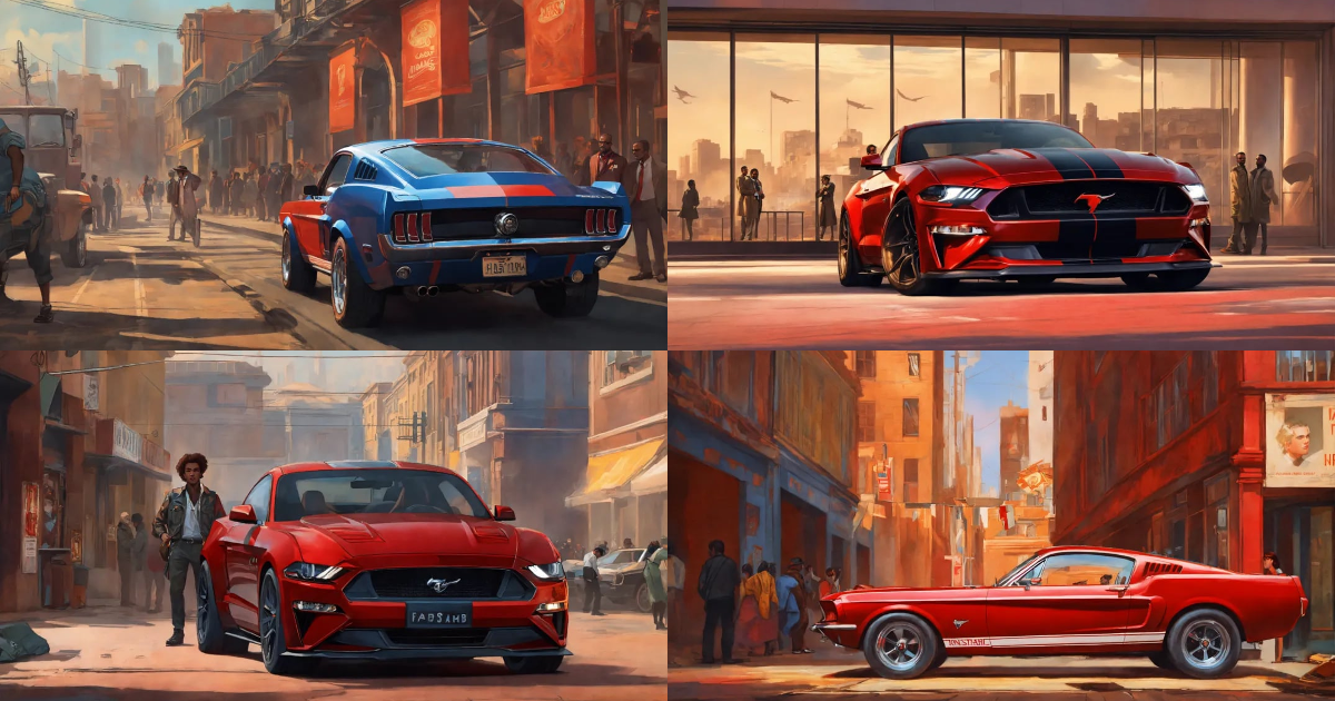 Lexica - As african Ada and Thabo's red mustang car arrived at a ...