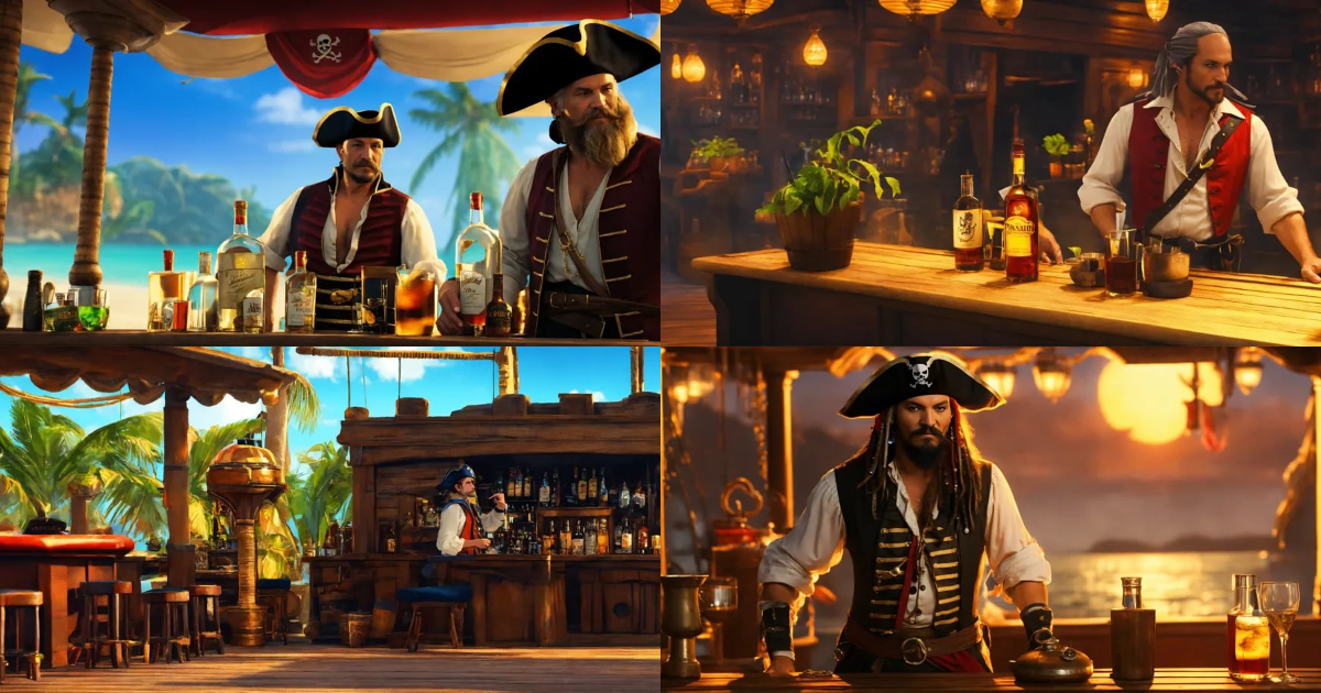 Lexica - Pirate Bartender old, 8k