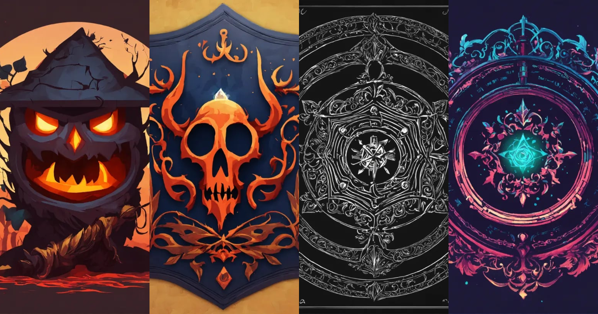 Lexica - Spell terrible withering, game icon, stylized, simple design ...