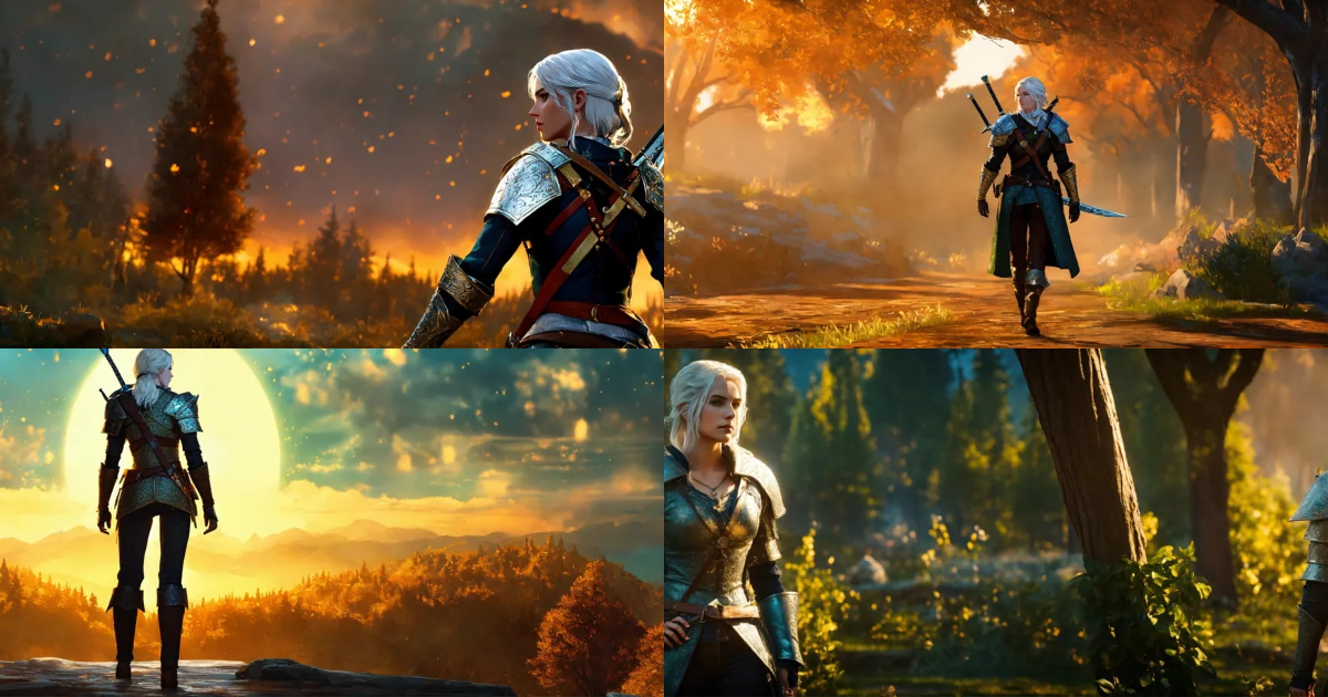 Lexica - Ciri from the witcher, ((Full body)), cd project, elegant ...