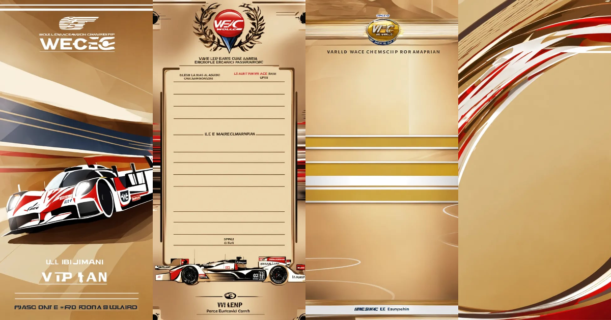 Lexica - WEC World endurance championship card VIP ID pass background ...