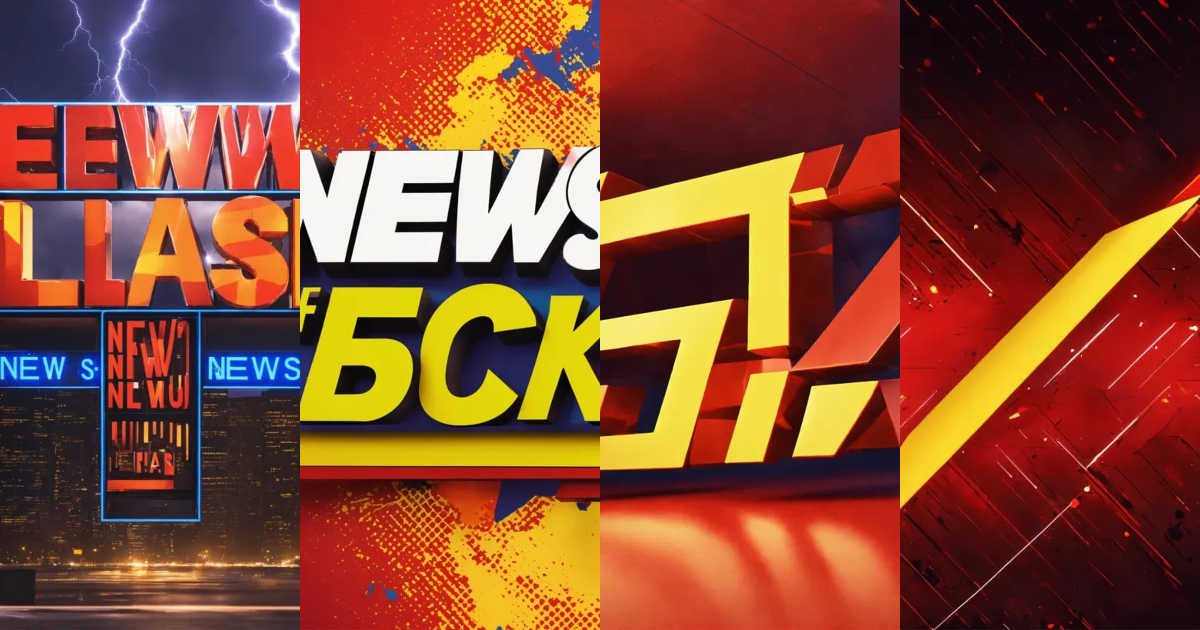Lexica - The "News Flash" logo is a dynamic and attention-grabbing ...
