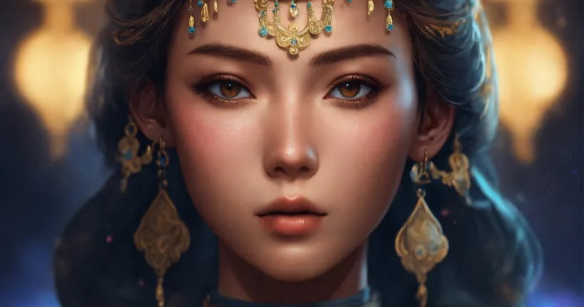 Lexica - Portrait of a Lunar Dancer, smooth soft skin, symmetrical ...