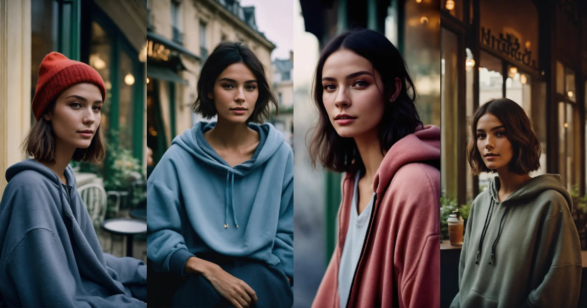 Lexica - Portrait of a beautiful French fashion model with a graduated ...