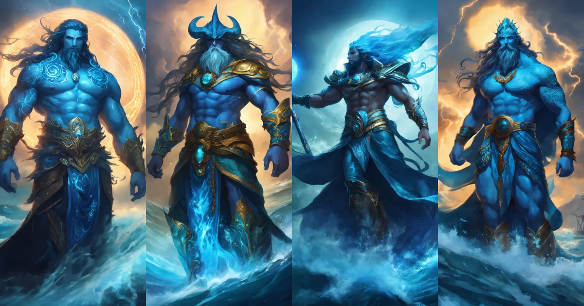 Lexica - A celestial Blue-skinned God of the Seas, Storms, and ...