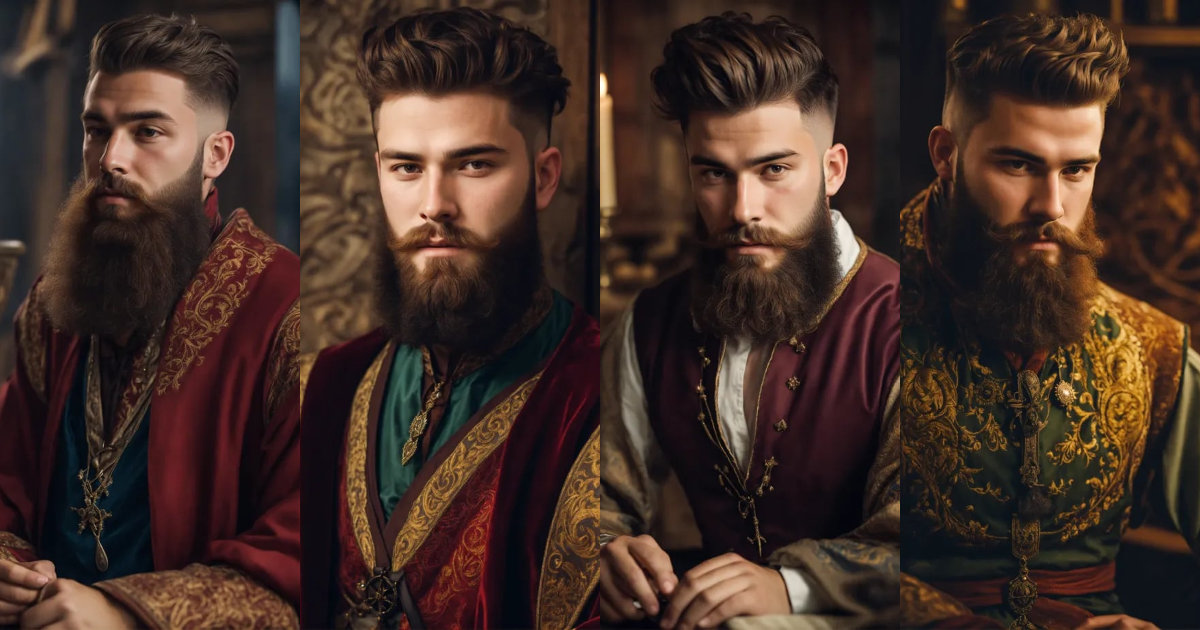 Lexica - A young wizard with trimmed beard in a mafical medieval wizard ...