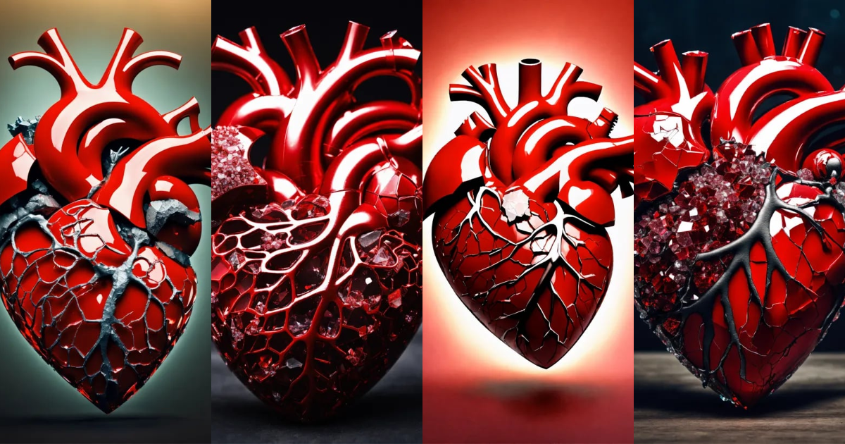 Lexica - Anatomically correct human heart in all red colour ...