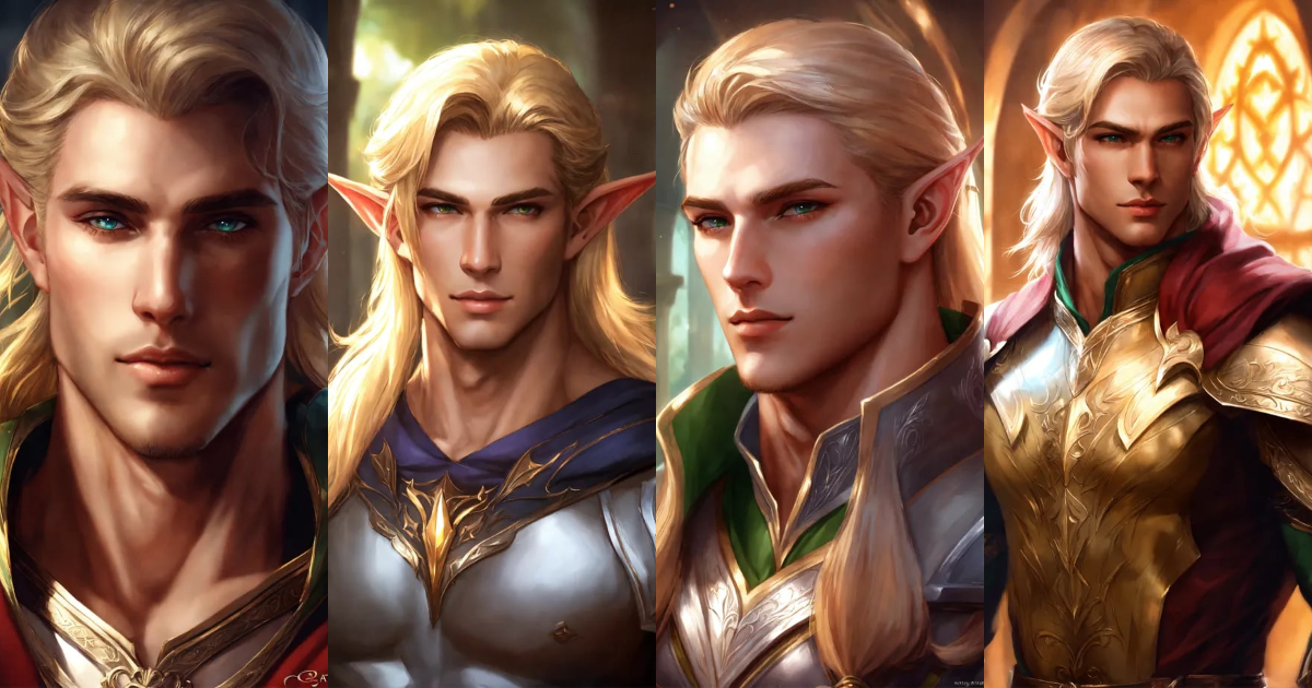 Lexica - Handsome Elf, digital art, art by artgerm, male, medieval ...