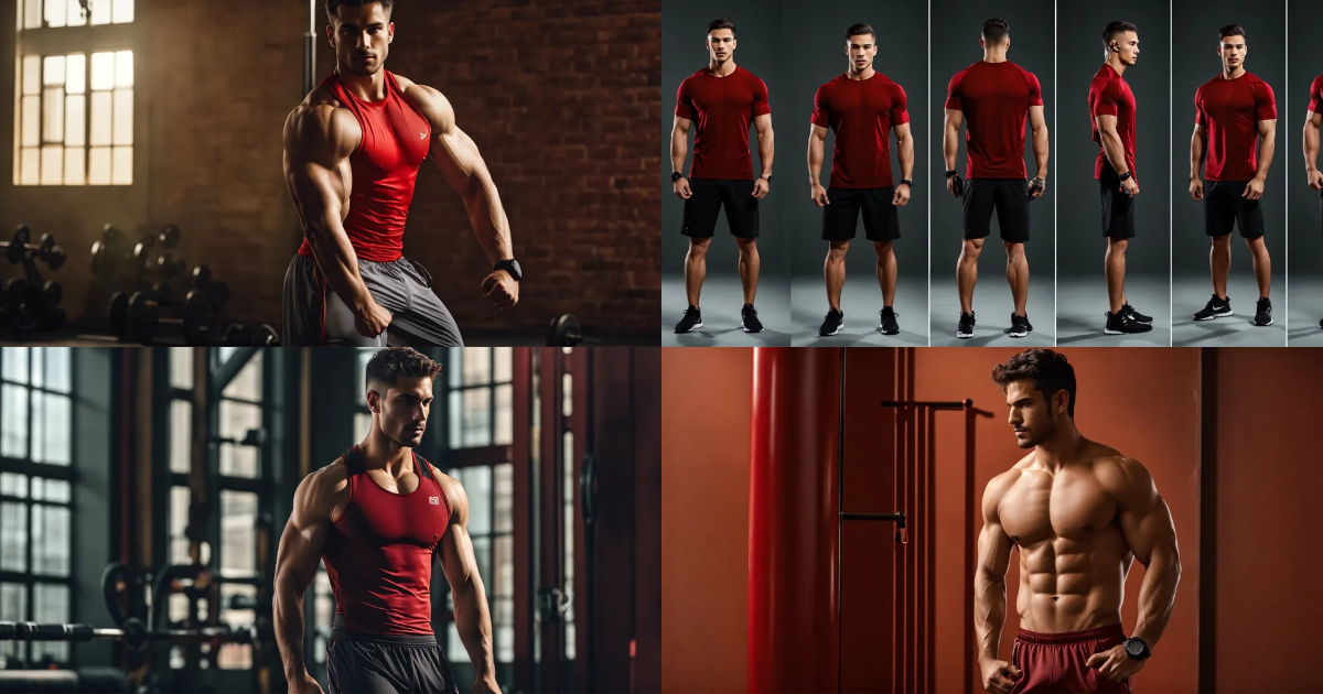 Lexica - Man in athletic attire, showcasing a slim and toned body. He ...