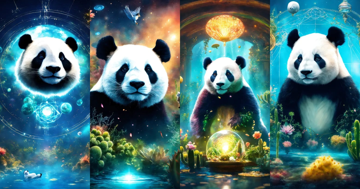 Lexica - Underwater long exposure photography, a giant white panda ...