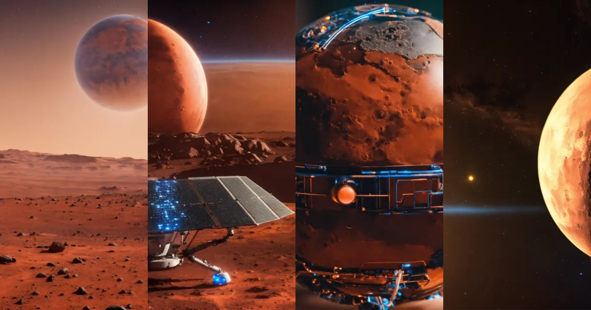 Lexica - Photo of artificial intelligence holding planet mars