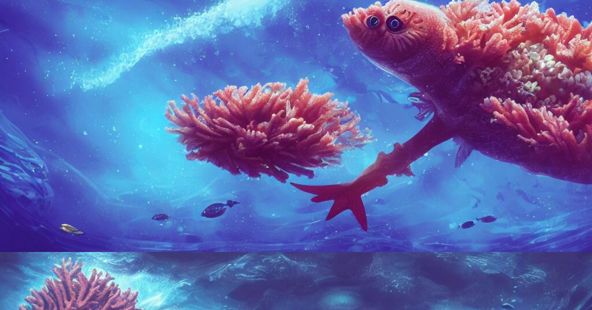 Lexica - Photo of an extremely cute alien fish swimming an alien ...