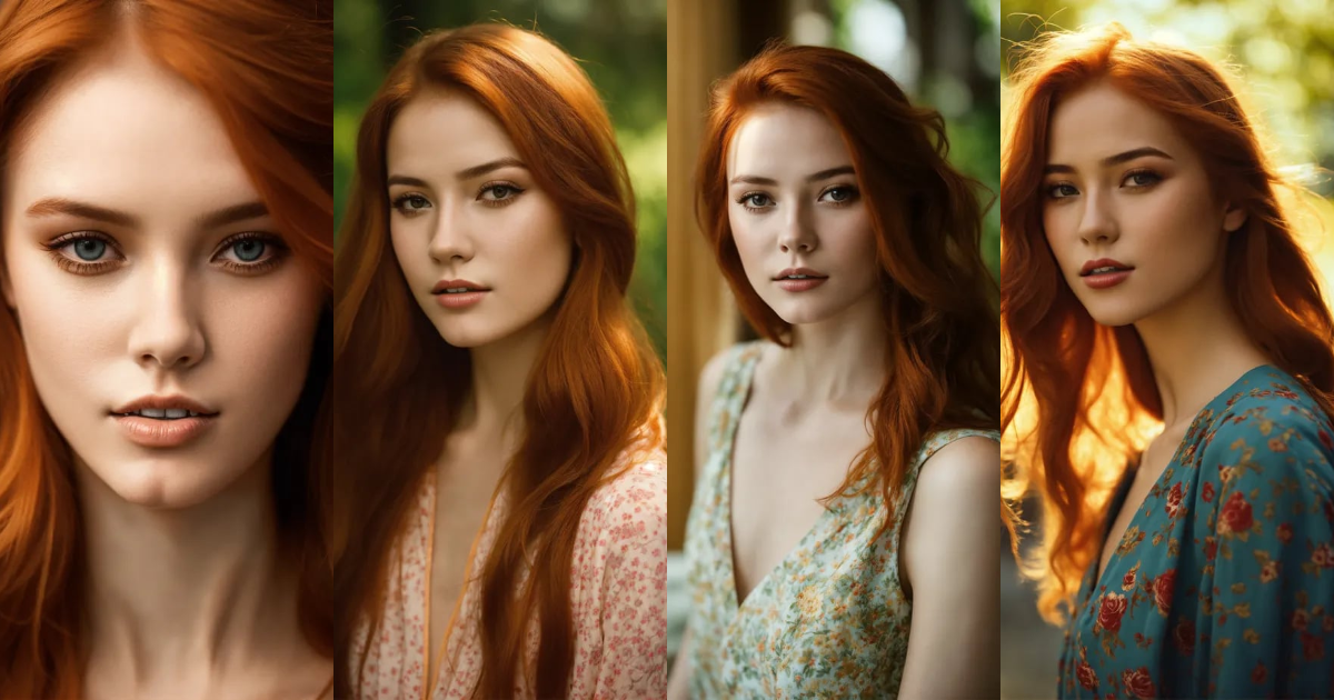 Lexica - Jeune femme rousse, modèle, vogue, 8k