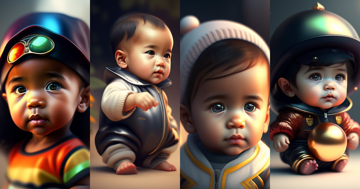 Lexica - Baby Ccbbraz, moonwalker, render, rembrandt, cgsociety ...