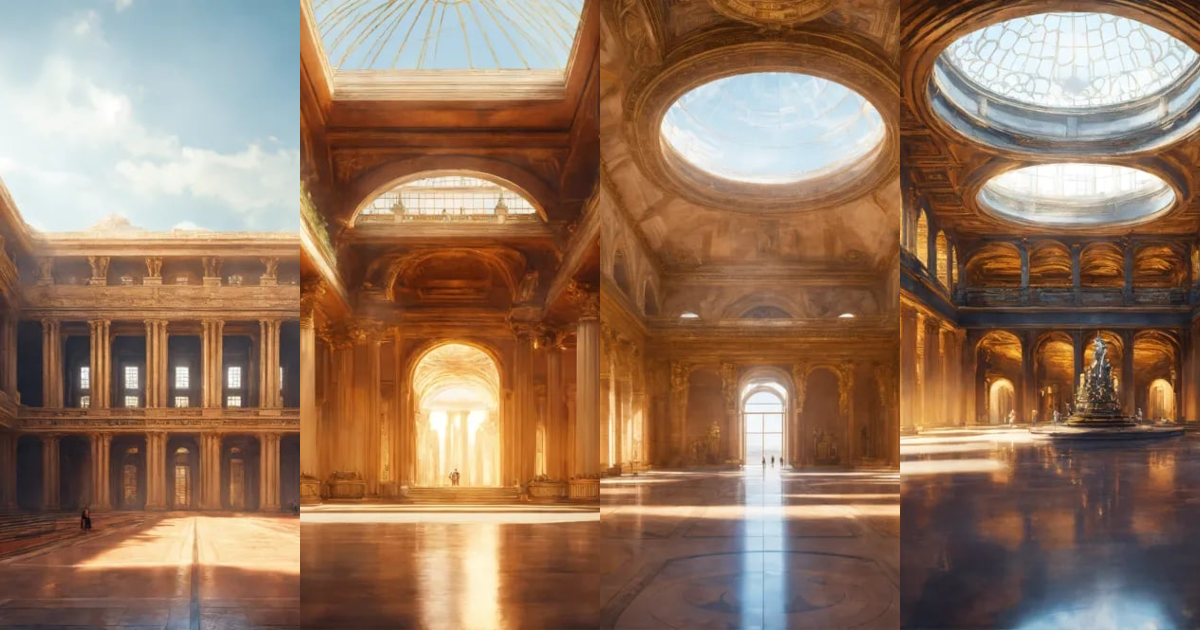 Lexica - Gigantic futuristic palace hall inspired by the roman empire ...