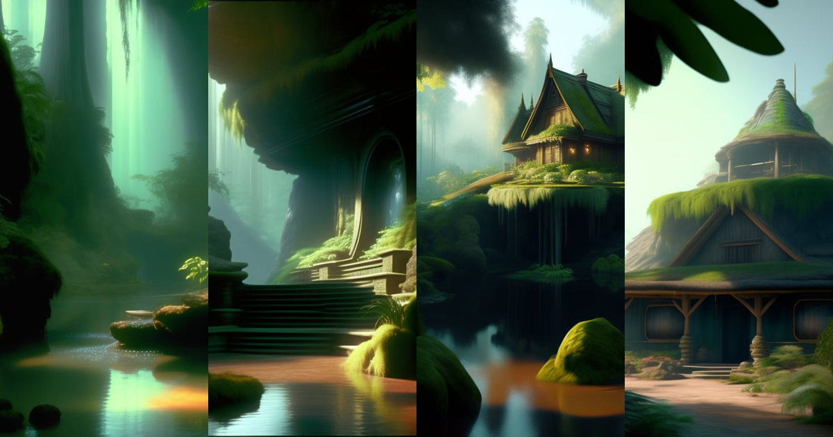 Lexica - A realistic background detailed of Dagobah, yoda's house dirty ...