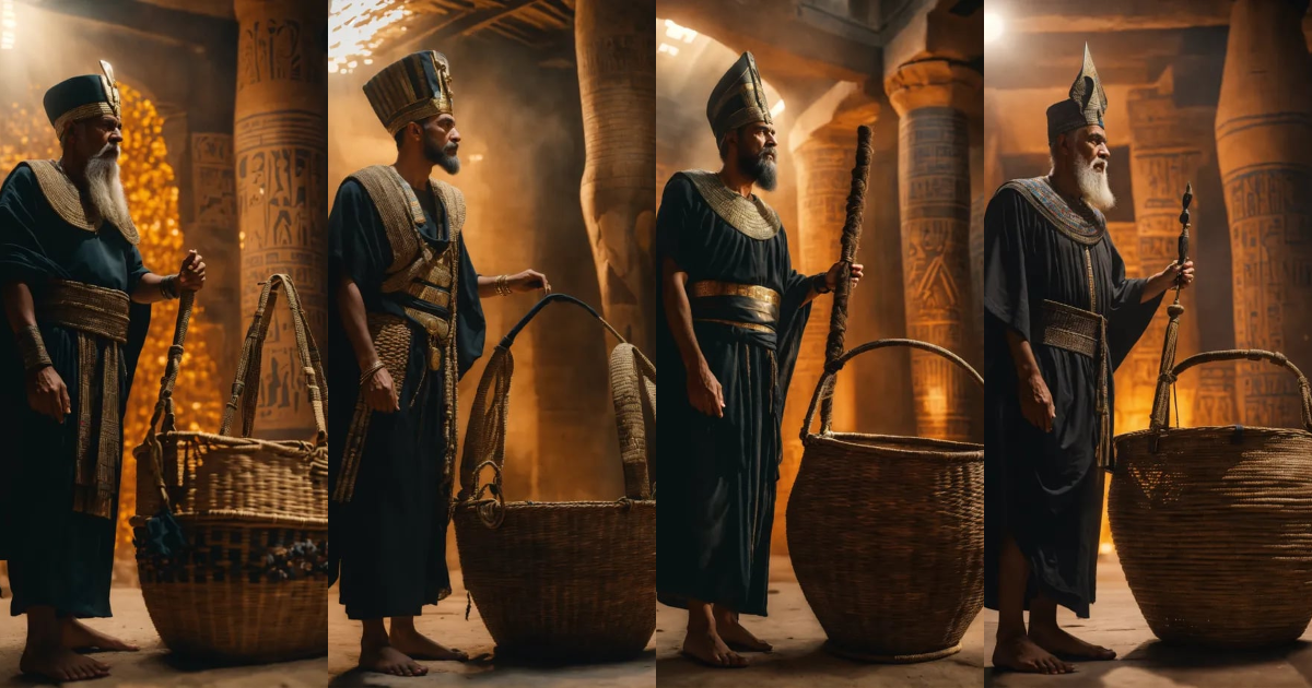 Lexica - An epic fantasy scene in ancient Egypt featuring an old ...
