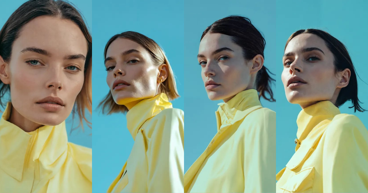 Lexica - Portrait of a French supermodel wearing pastel yellow high ...