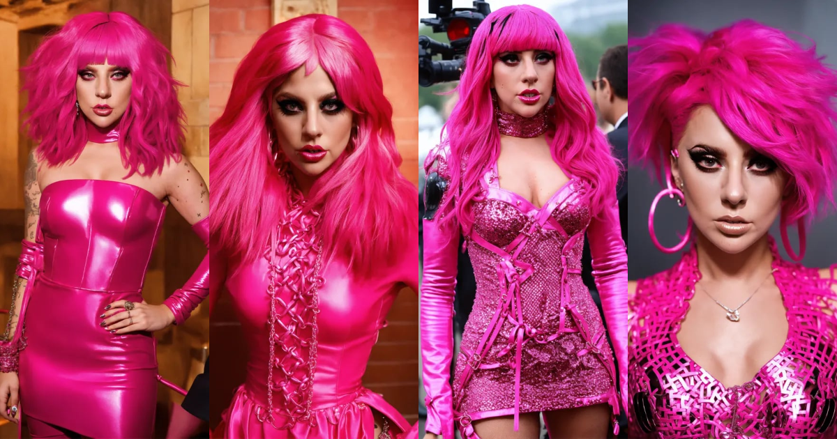 Lexica - Hot Pink Full Body Lady Gaga Hot Pink Hair, Hot Pink Hair, Hot Pink Eyes, Hot Pink Hair ...