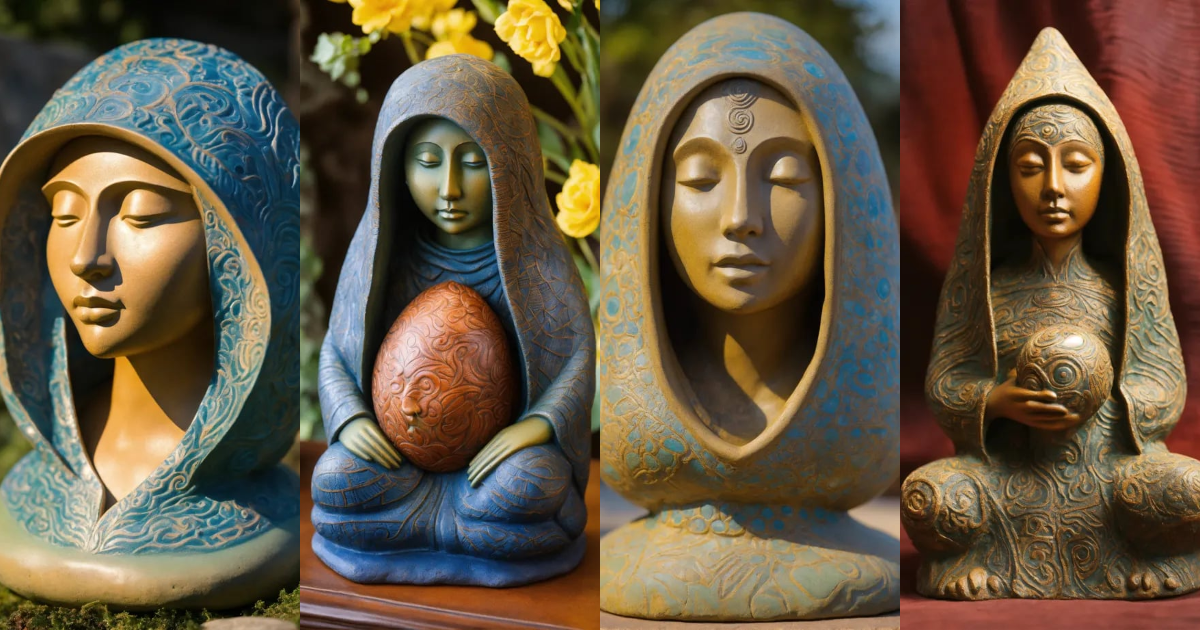 Lexica - An oval shaped ancient stone hand made meditative hooded ...