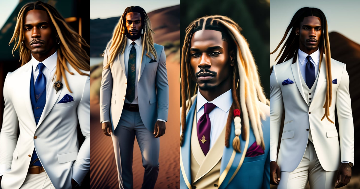 Lexica - A white dreadlock hippy in a Ralph Lauren suit