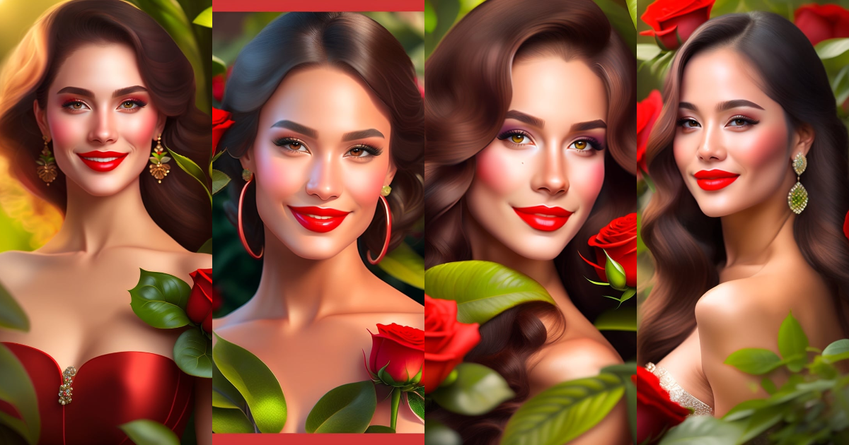 Lexica - A beautiful female with transparent tube bra, red lipstick on ...