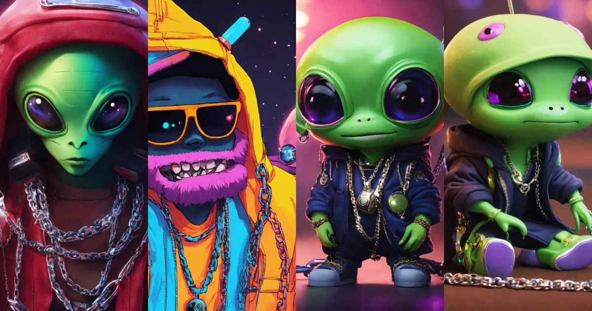 Lexica - Cute alien rapper with Chain