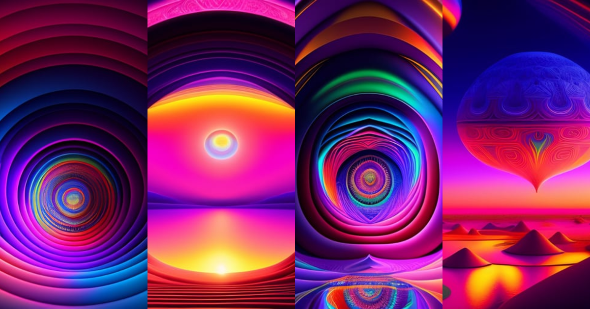 Lexica - The most psychedelic scene imaginable, intricate textures ...