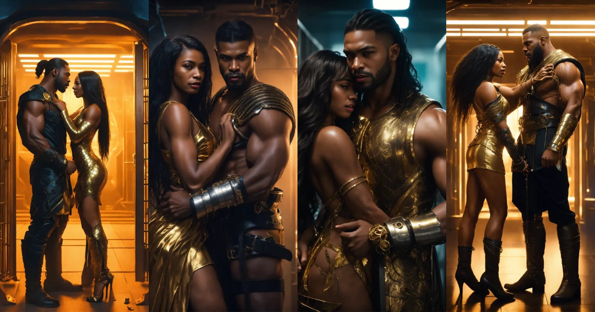 Lexica - A short hair big strong muscular black male werewolf, werewolf ...