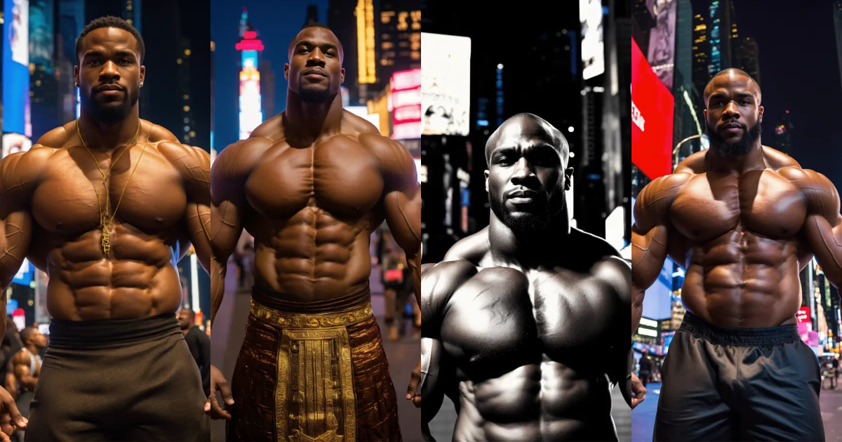 Lexica - 30-year-old ancient Nubian god with big muscles, big ...