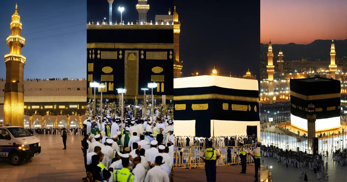 Lexica - Police checkpoints around the kaaba in mecca