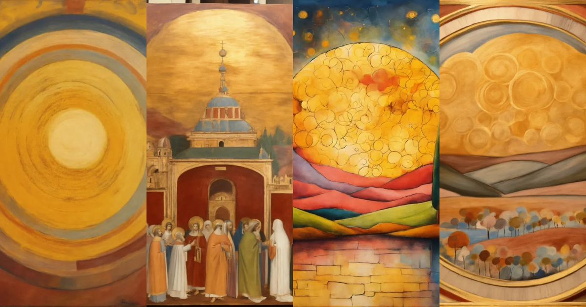 Lexica - Art drawing abstract art style inspired by Giotto di Bondone