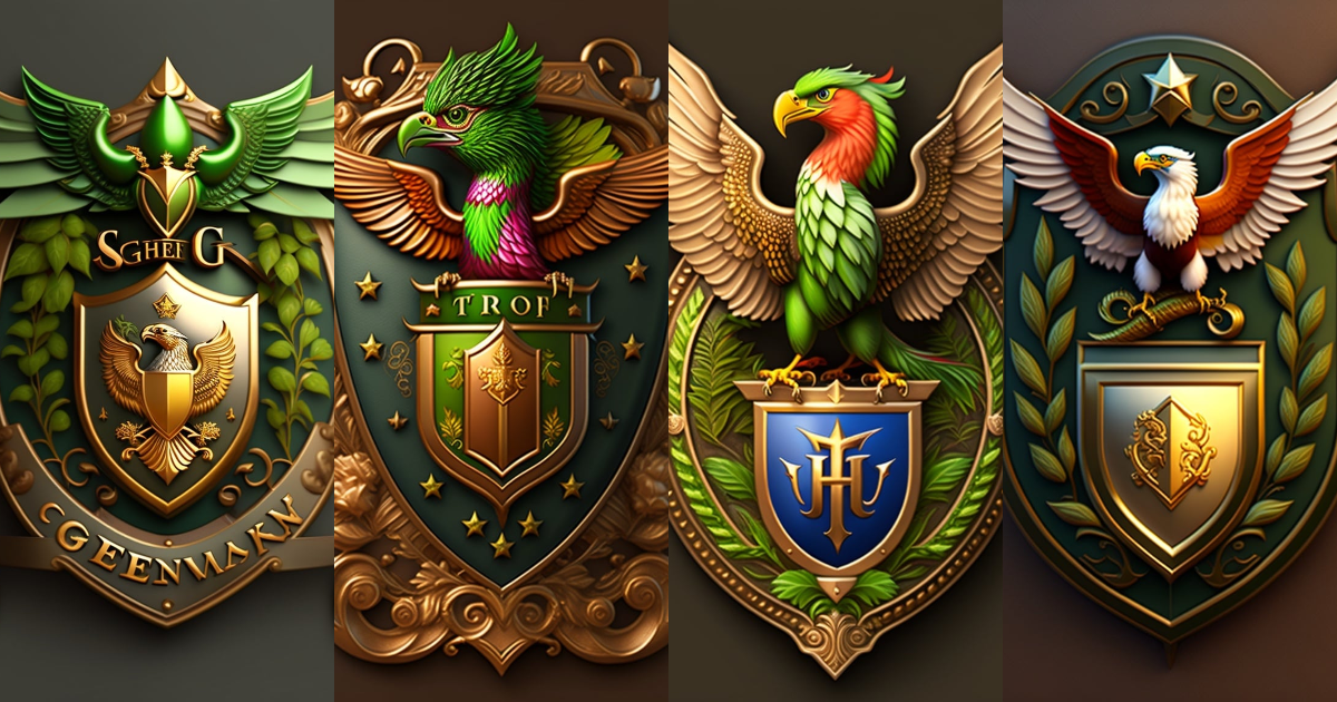 Lexica - The coat of arms of the character Greenhawk, at the top of the ...