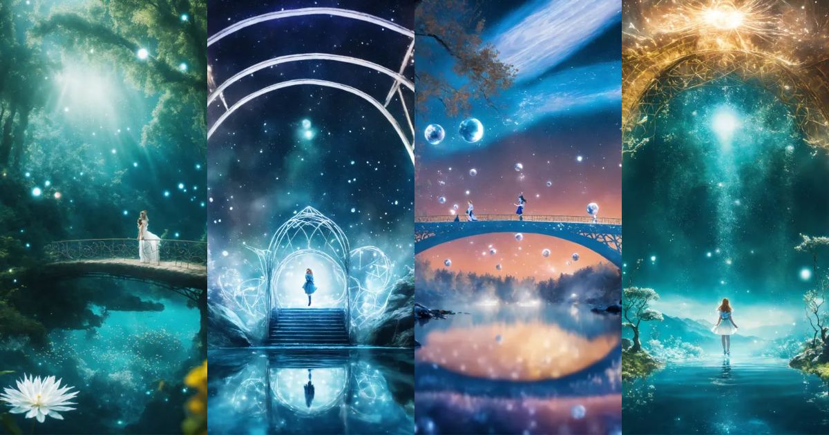 Lexica - Underwater long exposure photography, giant white bridge ...