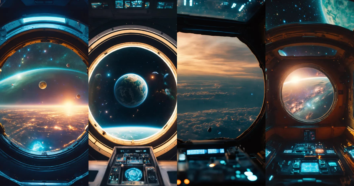 Lexica - Time jumping through an inter dimensional portal. View through ...