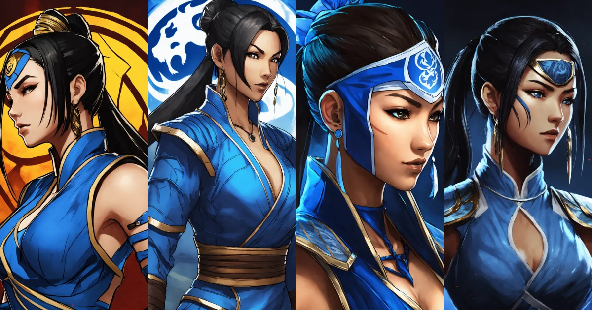 Lexica - Mortal kombat kitana in anime style face in profile