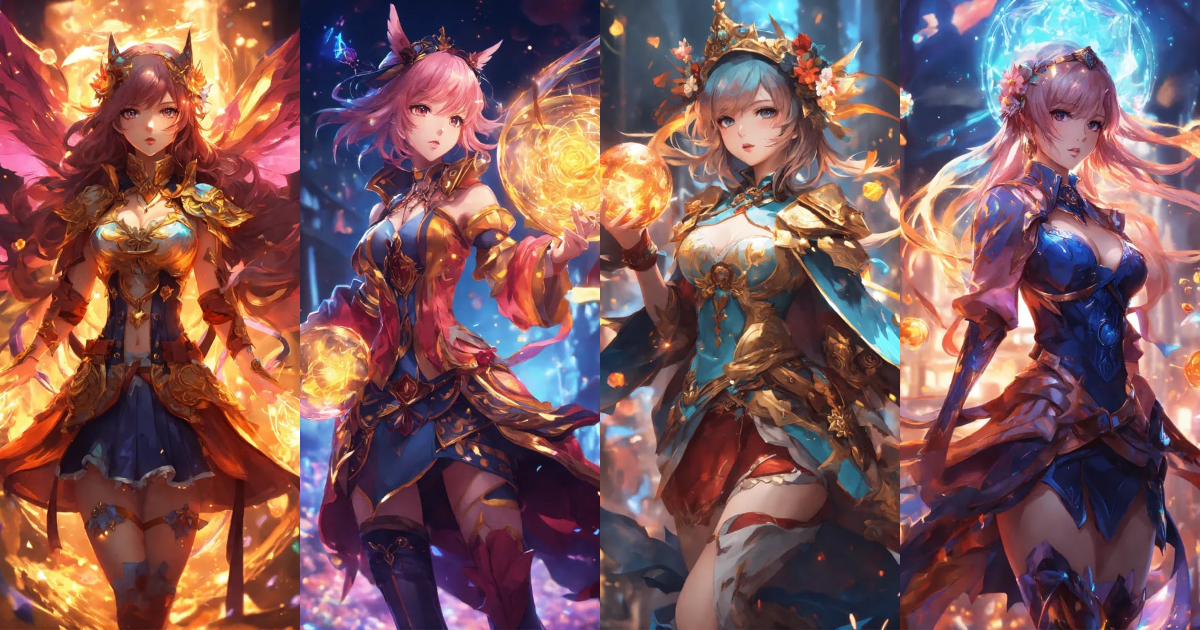Lexica - Abstract style anime art of magic girl 8k, stunning intricate ...