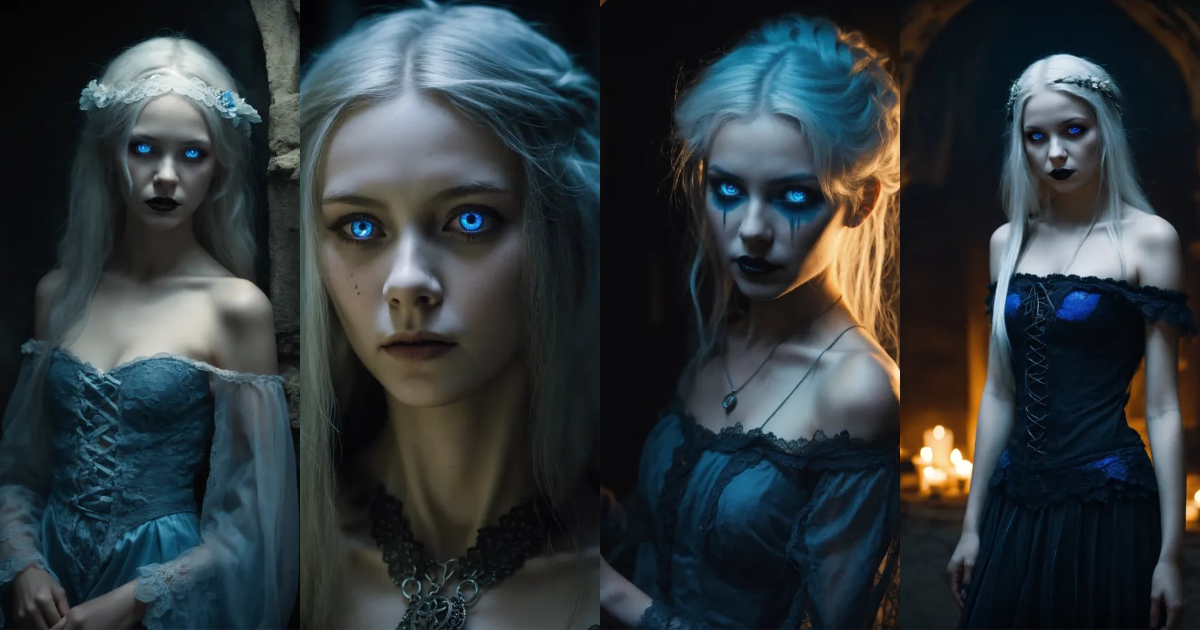 Lexica - Body portrait, twelve year old childish female goth ...