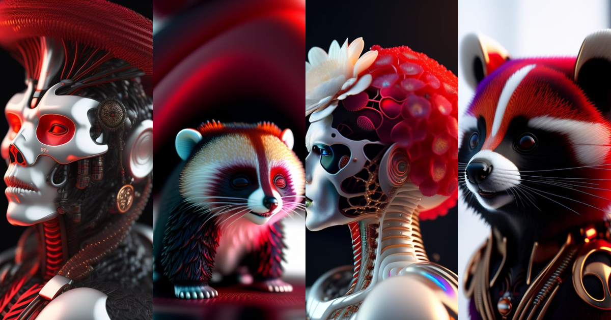 Lexica - Complex 3d render ultra detailed of a male death tanuki ...