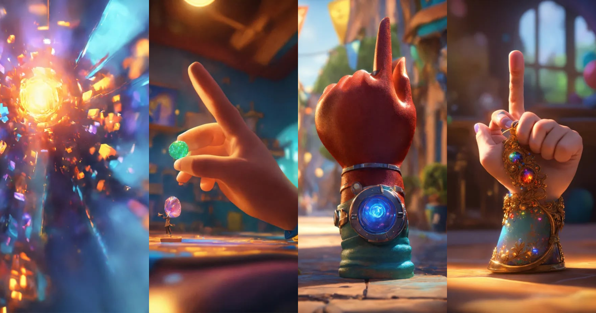 Lexica - Create a 3D rendering of a hand pointing its index finger ...
